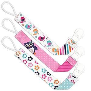 Amazon.com : Liname Pacifier Clip - 3 Pack Pacifier Holder for Boys and ...