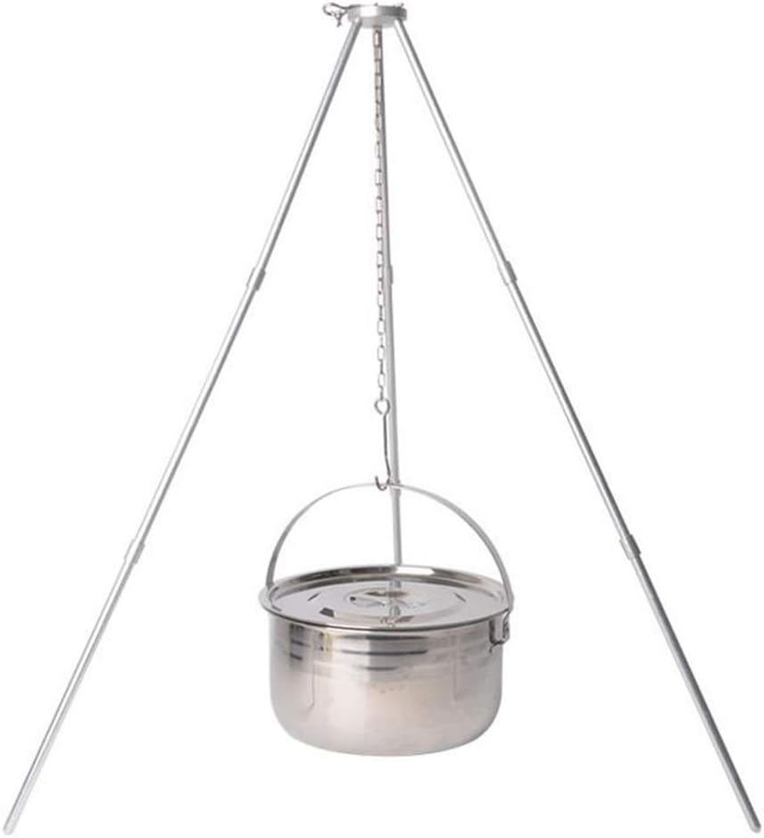 JERKKY Cooking Tripod Outdoor Camping Picnic Cooking Tripod Hanging Pot ...