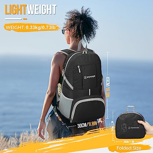 ZOMAKE Lightweight Packable Backpack 35L - Light Foldable Backpacks ...