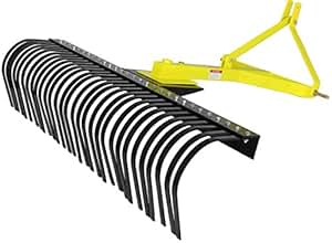 Amazon.com: Titan Attachments 6' Landscape Rock Rake 3 Point Soil ...
