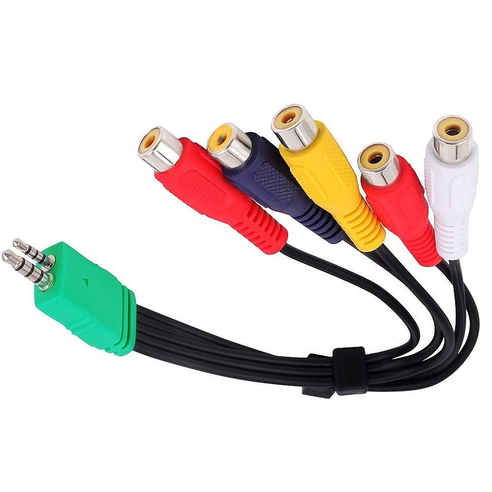 Mua Traovien 3.5mm+ 2.5mm to 5RCA Audio Video Adapter Cable,3.5mm Male+ ...
