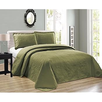 Amazon.com: Fancy Collection 3pc Luxury Bedspread Coverlet Embossed Bed ...