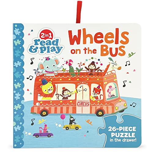 Wheels on the Bus 2-in-1 Read & Play Puzzle and Board Book for Toddlers ...