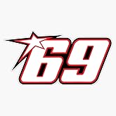 Amazon.com: Nicky Hayden Number 69 Black Sticker Bumper Sticker Vinyl ...