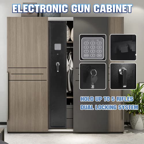 Rifle Gun Safe, Quick Access 3 Long Gun Cabinet, Gun Safes for Home ...
