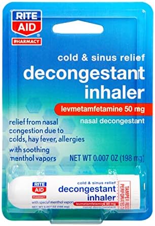 Rite Aid Nasal Decongestant Inhaler - 0.007 oz | Nasal Congestion ...