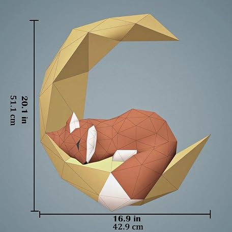 Mua AceRevolution Fox Papercraft,Paper Sculpture Kit,Origami Fox,3D ...