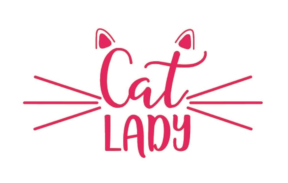 Amazon.com: Custom Cat Lady Vinyl Decal - Feline Kitty Bumper Sticker ...