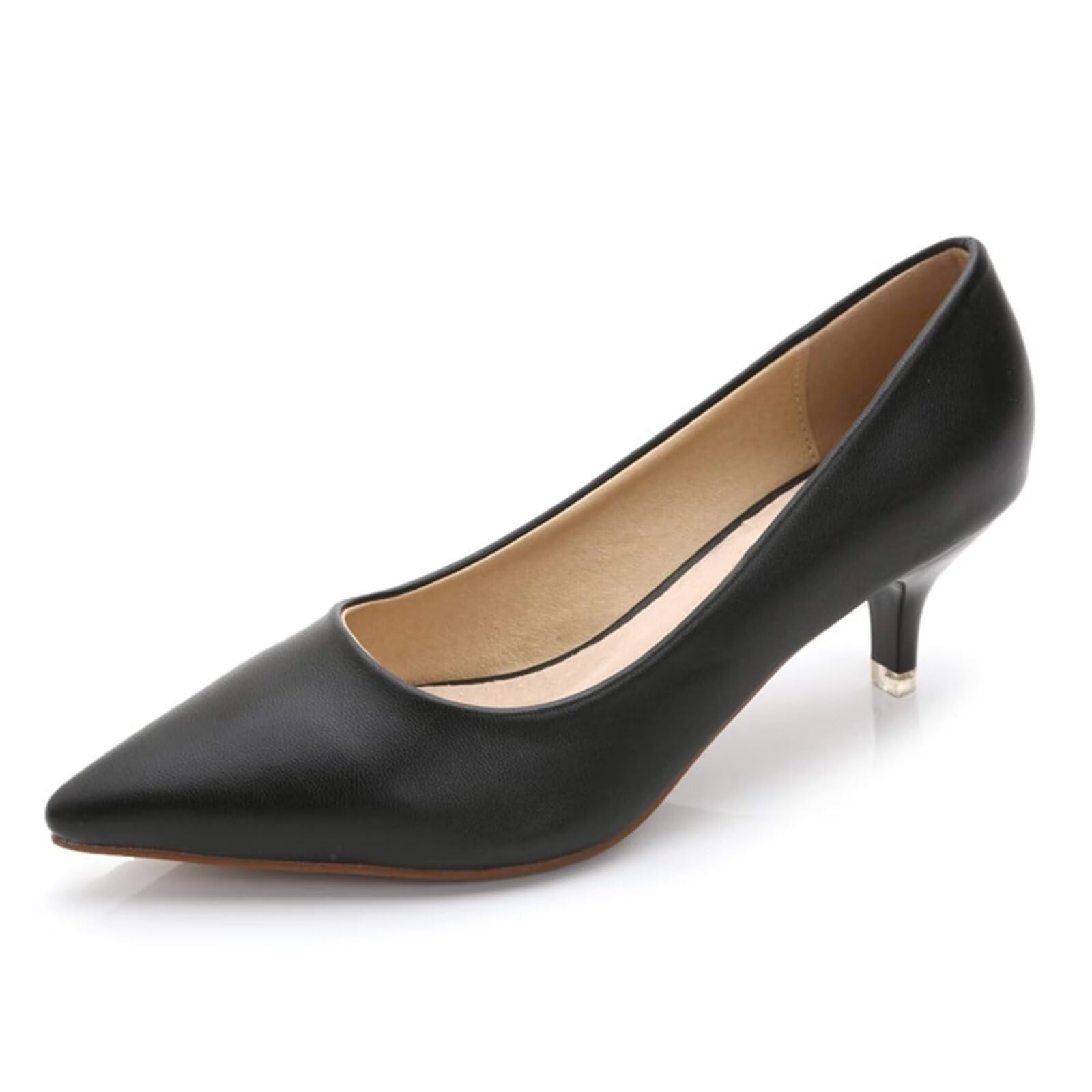 Stunner Women's Classic Fashion Pointed Toe Low Heel Dress Pumps Shoes ...