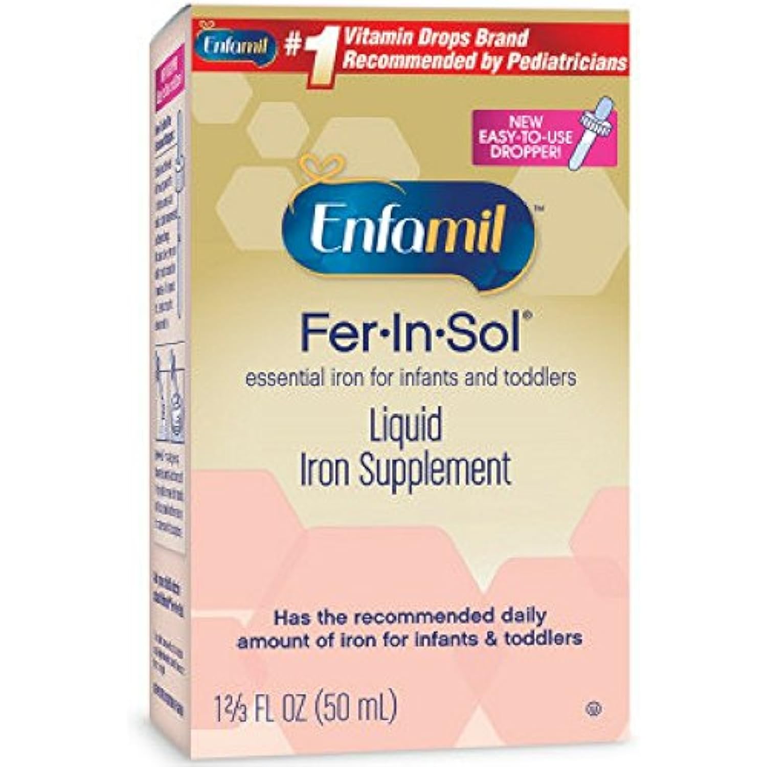 2 PACK Enfamil Fer-In-Sol Liquid Iron Supplement Drops 50 mL EXP 11/ ...