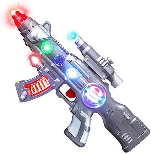 ArtCreativity Light Up Spin Ball Blaster Toy Gun, 12.5 Inch Assault ...