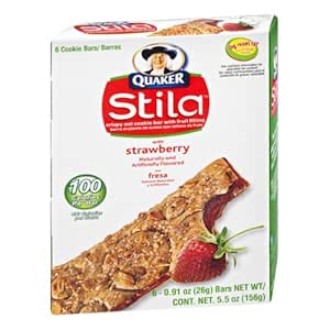 Amazon.com : Quaker Stila Strawberry cookie bars - 6 : Gourmet Food ...