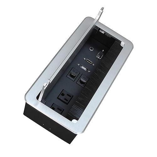 Zeshan conference table power hub Connectivity Box with Power Socket ...