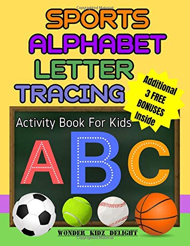 Sports Alphabet Letter Tracing Activity Book For Kids: With Sports Word ...