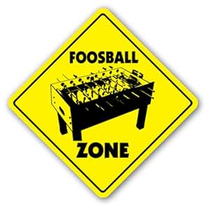 Amazon.com: [SignJoker] FOOSBALL ZONE Sign game room table soccer gift ...