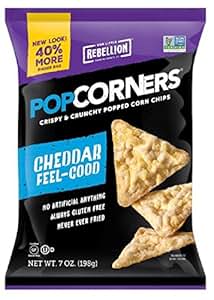 POPCORNERS Original Cheddar, Popped Corn Chips (7oz): Amazon.com ...