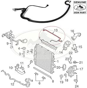 Amazon.com: Miami British Radiator Expansion Tank Hose LR4 RR Sport 3 ...
