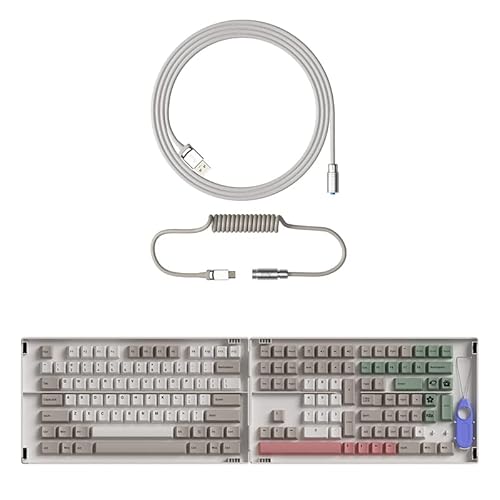 Akko 9009 Retro 177-Key Double-Shot PBT Keycaps Set and Custom USB C ...