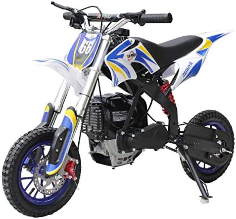 X-PRO Zephyr 40cc Mini Dirt Bike Pit Bike Dirt Bikes Gas Power Bike Off Road Motorcycle(Blue ...