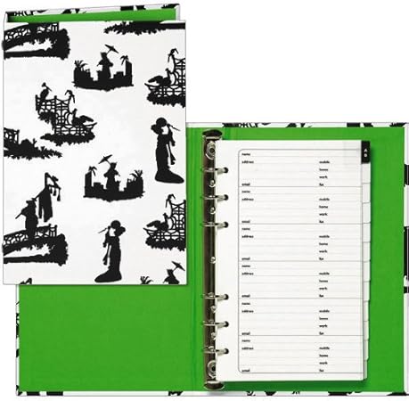 Amazon.com : Thomas Paul Black and White Refillable Address Book, 5 x 7 ...