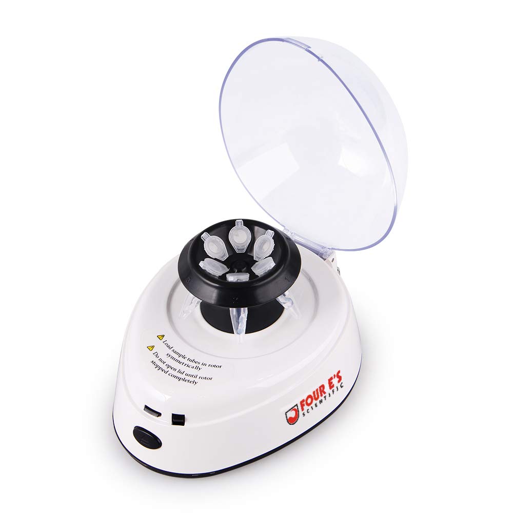 FOUR E’S Scientific Mini Centrifuge with clear Lid for [8x Micro Tubes ...