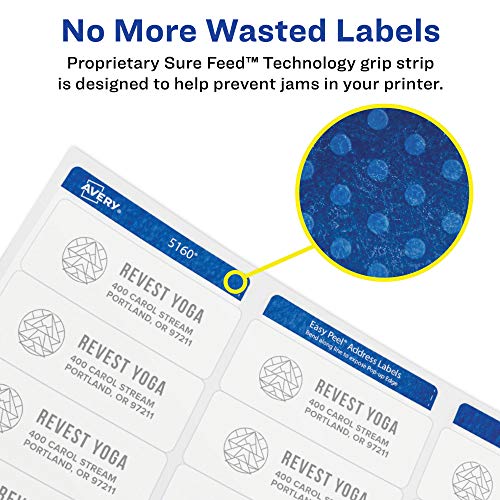 Avery High Visibility Printable Round Labels with Sure Feed, 1-2/3 ...