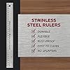 Breman Precision Metal Ruler 18 Inch - Stainless Steel Cork Back Metal ...
