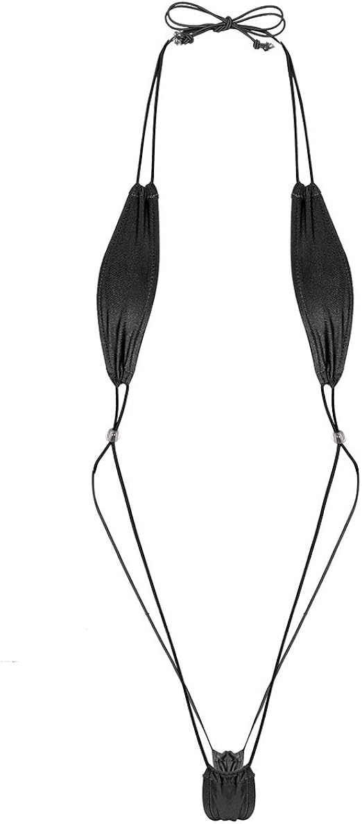 YOOJIA Women's Sexy See Through Sheer Slingshot Teardrop Micro Bikini One Piece Monokini ...