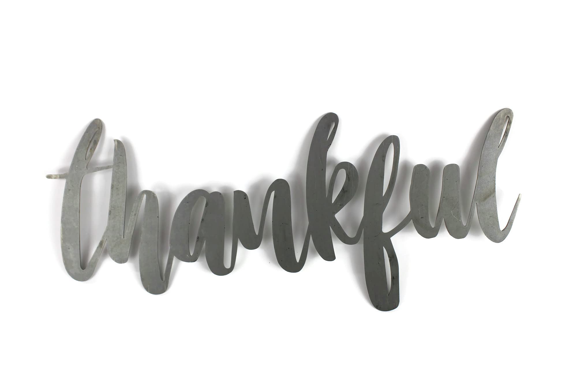 Steel Metal Script Word Art - Various Sizes And Finishes (thankful ...