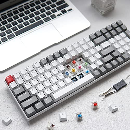 RK ROYAL KLUDGE RK100 Wireless Mechanical Keyboard, Bluetooth5.1/2.4G ...