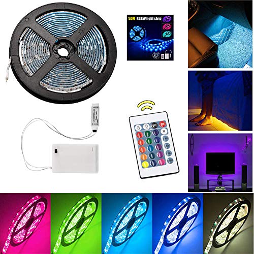 Battery Powered LED Strip Lights,1m/3.28ft Flexible RGB Led Lights ...
