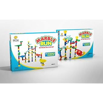 Marble Run - Deluxe 85 Piece Marble Track Game - Plus 50 Marbles - Epic ...