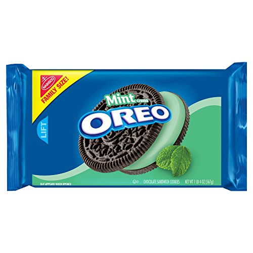 OREO Mint Flavor Creme Chocolate Sandwich Cookies Family Size - 20oz ...
