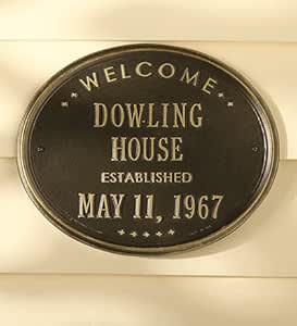 Amazon.com: Personalized Oval House Sign: Garden & Outdoor