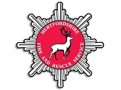 Amazon.com: UK Fire Service Badge Shaped HERTFORDSHIRE Sticker (crest ...