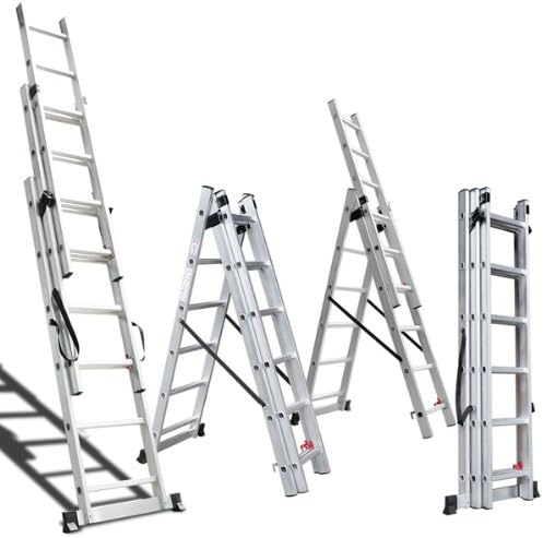 3 Section Combination Ladder System "A" Frame - Telescoping Ladders ...
