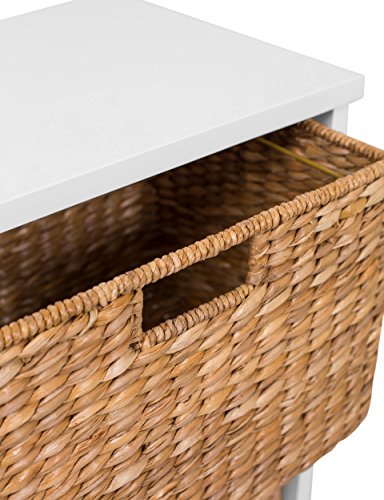 BIRDROCK HOME Seagrass 2 Tier File Cubby Cabinet - Vertical Storage ...