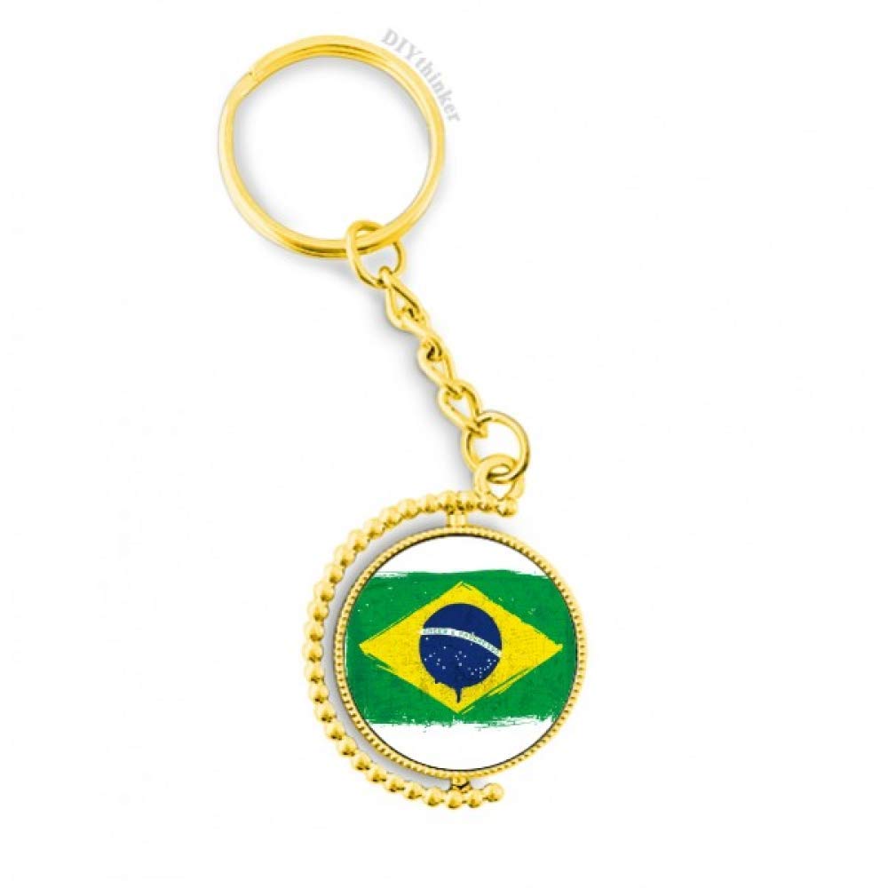 DIYthinker Hand-painted Brazil Flag Brazil Metal Connector Key Chain ...