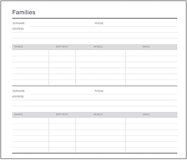 The Family Address Book (French Navy) – BigaMart