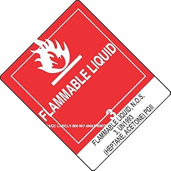 GC Labels-L309P3097, Flammable Liquid, N.O.S. 3, UN1993 (Heptane ...
