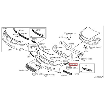 Amazon.com: Infiniti Genuine Front Bumper Side Right Bracket 62222 ...