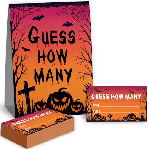 Mua Puouoonyi Halloween Guess How Many Party Game Cards kit, Funny ...