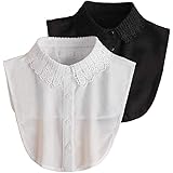 NFZUNW 2 Pcs Women's Fake Collars,Decorative Shirt Blouse Dickey Collar ...