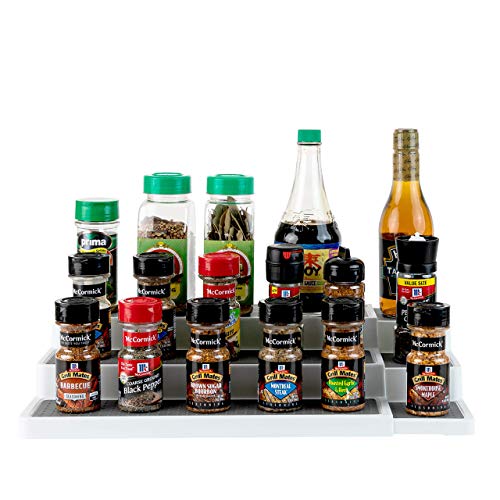 Homeries Expandable 3-Tier Spice Rack Modern Design Waterproof and Non ...