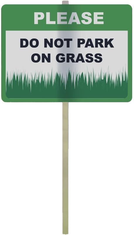 Amazon.com: Do Not Park on Grass - Yard Sign Home Signs Includes Lawn ...