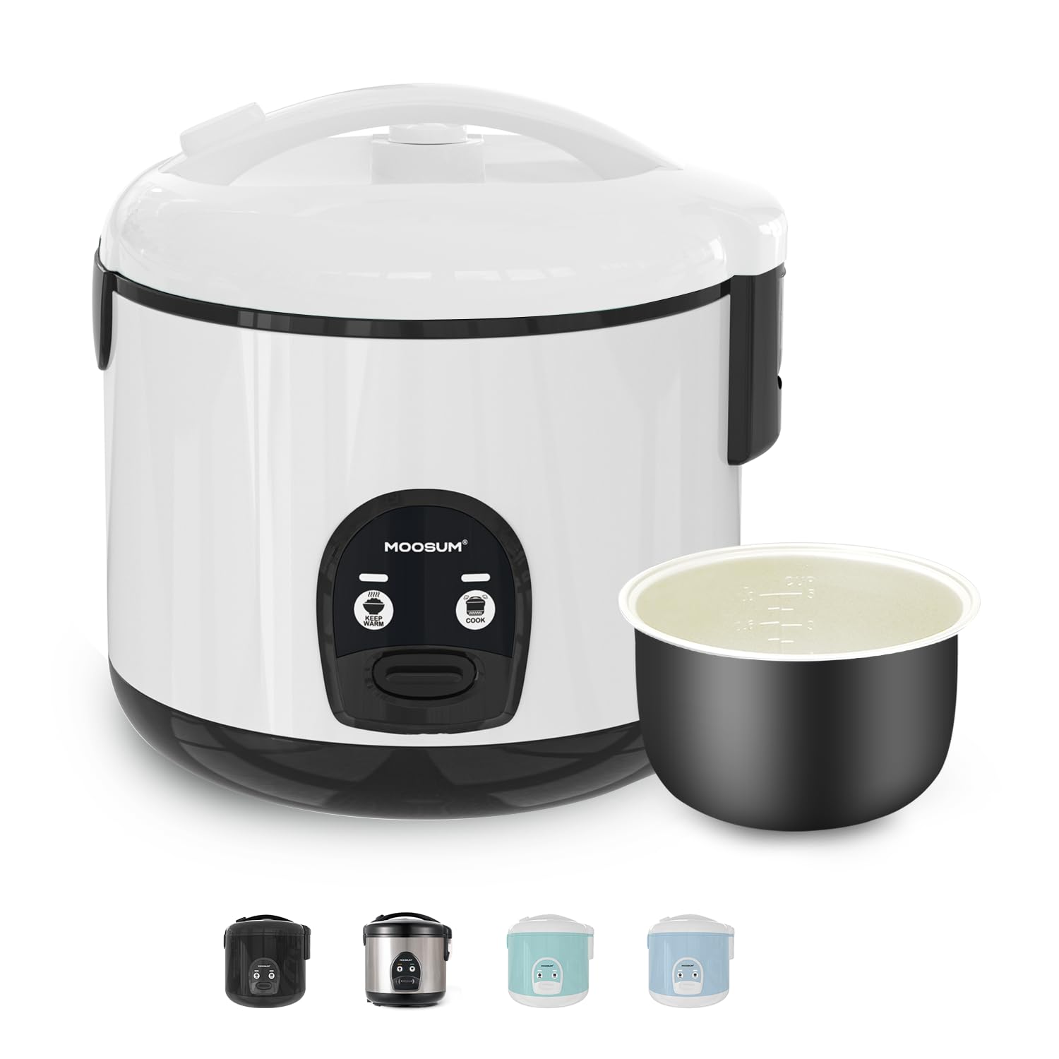 MOOSUM Electric Rice Cooker with One Touch for Asian Japanese Sushi ...