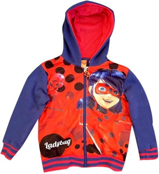Miraculous Ladybug Girls Official Licensed Navy Hooded Sweatshirt Top ...