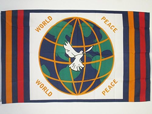 Amazon.com : AZ FLAG Peace in The World Flag 3' x 5' - World Peace ...