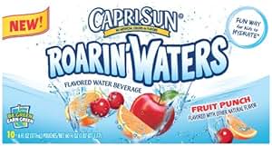 Amazon.com : Capri Sun Roarin'Waters Flavored Water Beverage, Fruit Punch, 10 - 6 Ounce Pouches ...