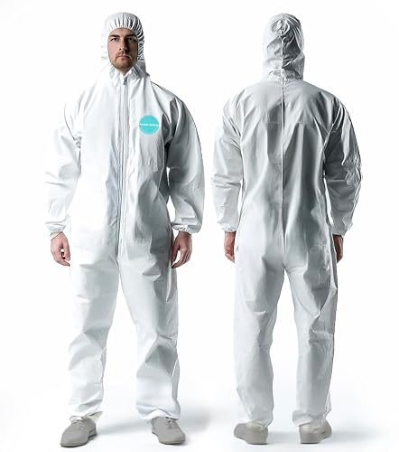 Hazmat Suits, Heavy Duty Full Body Disposable Paint Suits, Coveralls ...